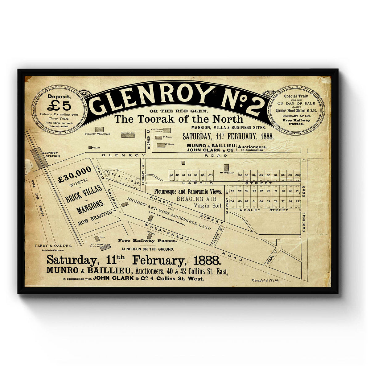 Glenroy, Victoria Australia Vintage Map #9 (1888) – Vintage Maps