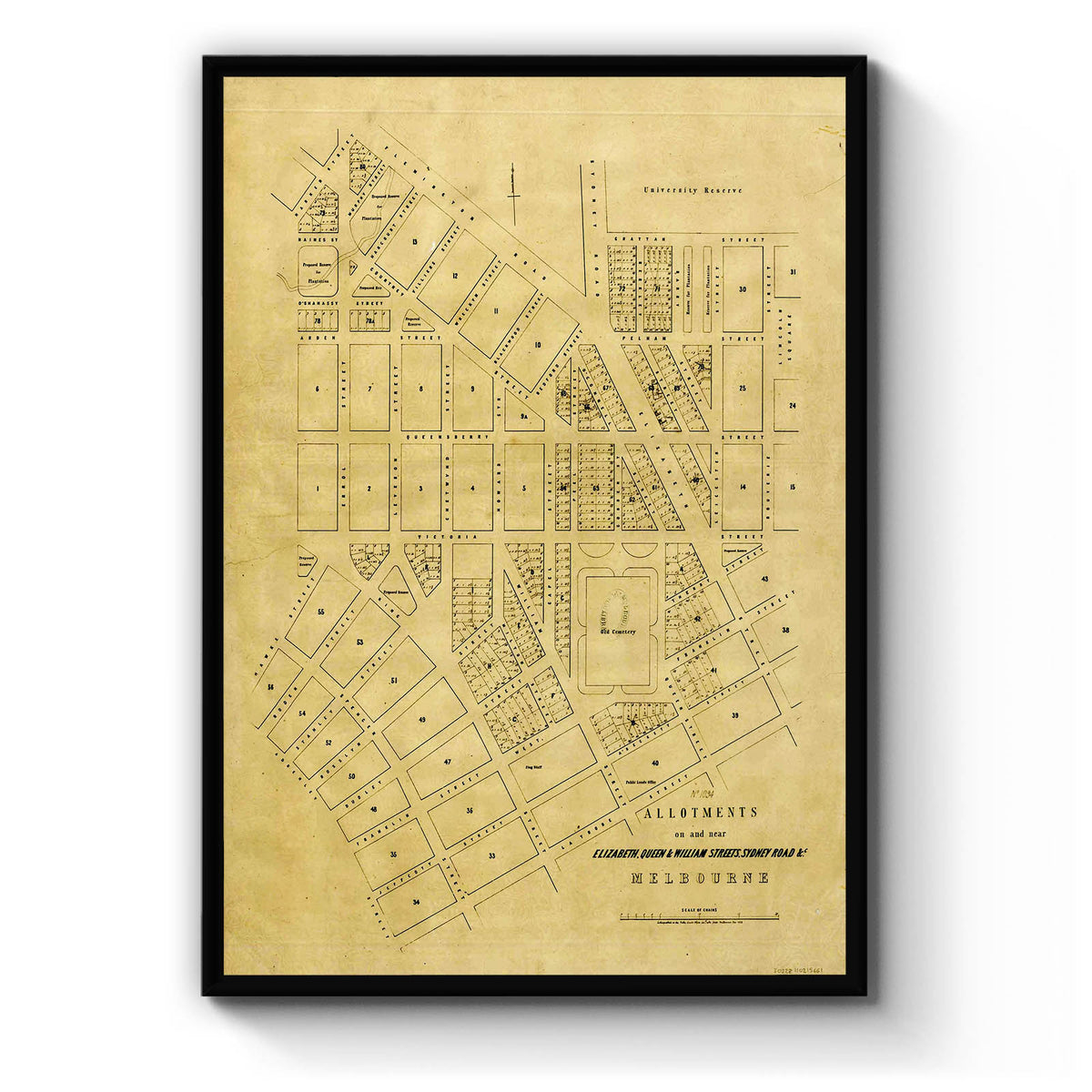 North Melbourne, Victoria Australia Vintage Map #16 (1858) – Vintage Maps