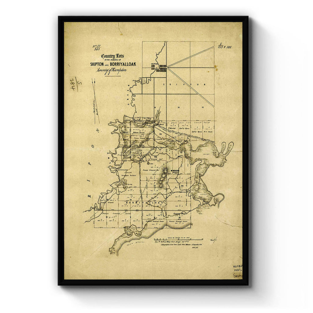 Skipton, Victoria Vintage Maps