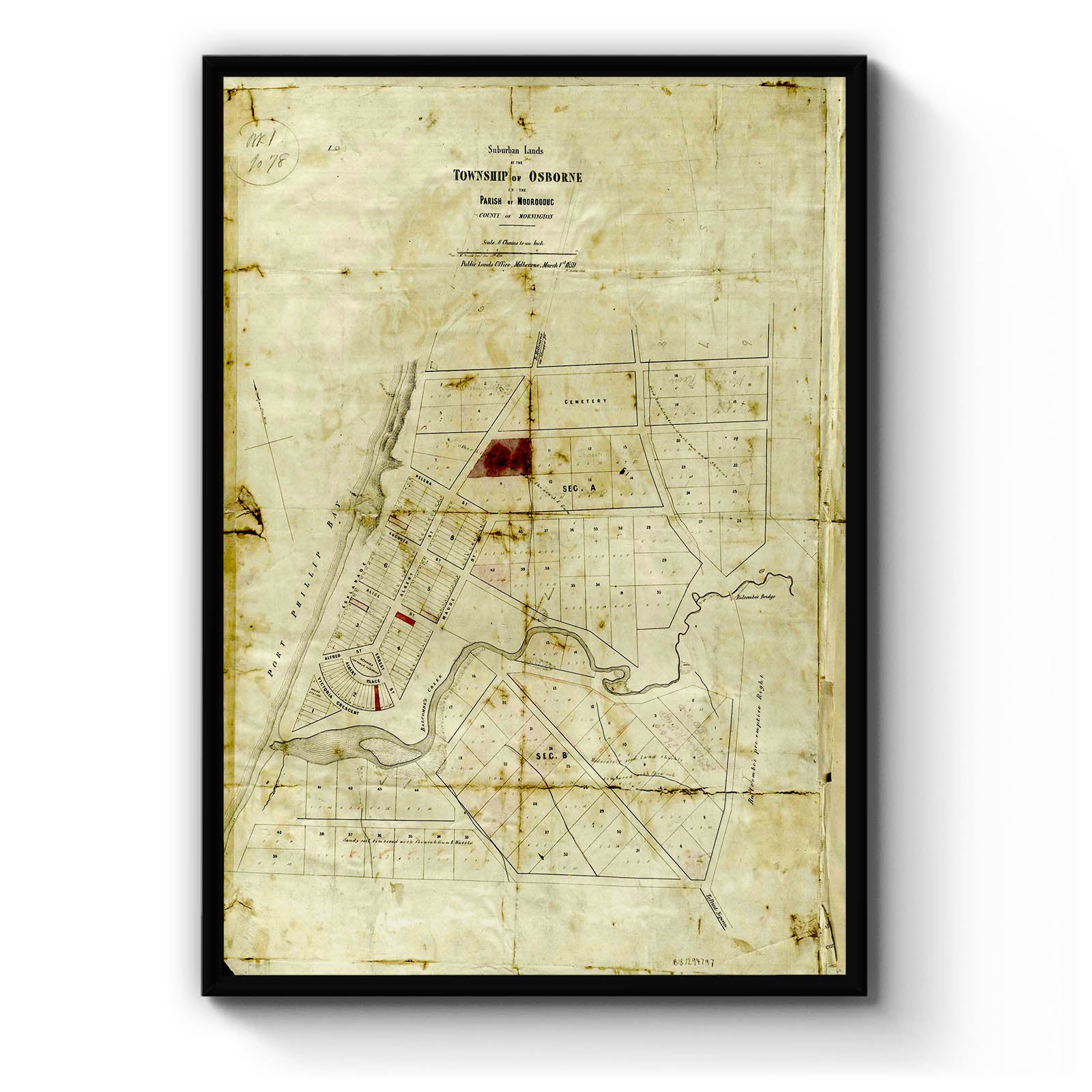 Mount Martha, Victoria Australia Vintage Map #16 (1839) – Vintage Maps