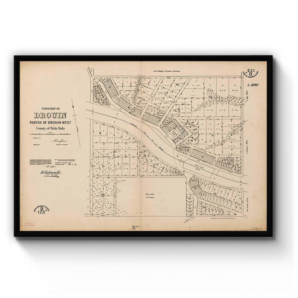 Drouin, Victoria Vintage Maps
