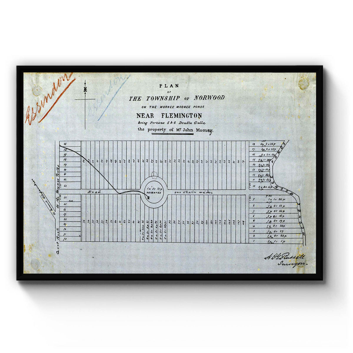 Flemington, Victoria Australia Vintage Map #17 (185-?) – Vintage Maps