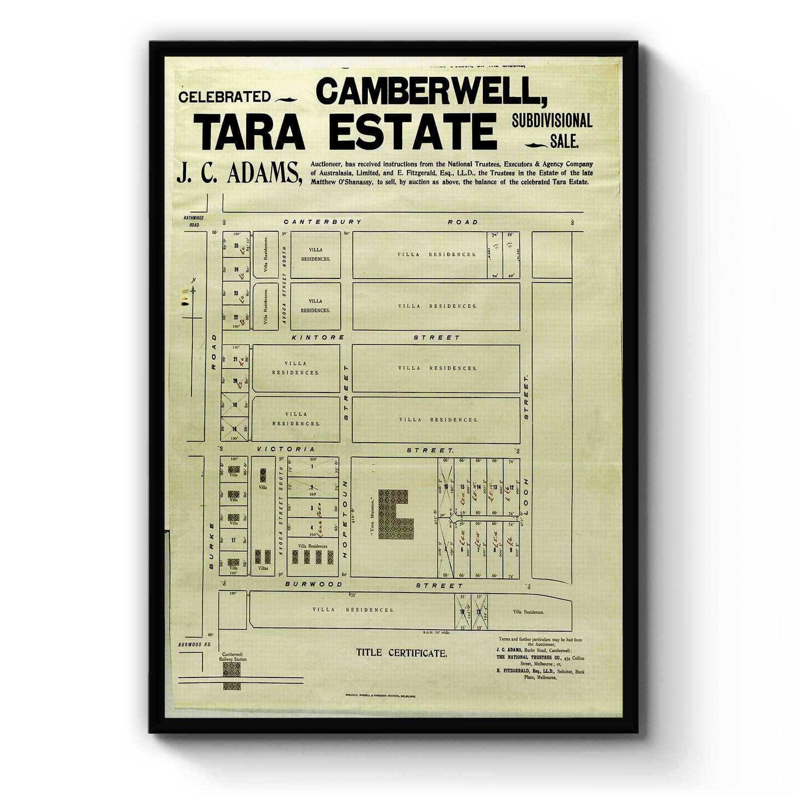 Camberwell, Victoria Australia Vintage Map #1 (18--?) – Vintage Maps