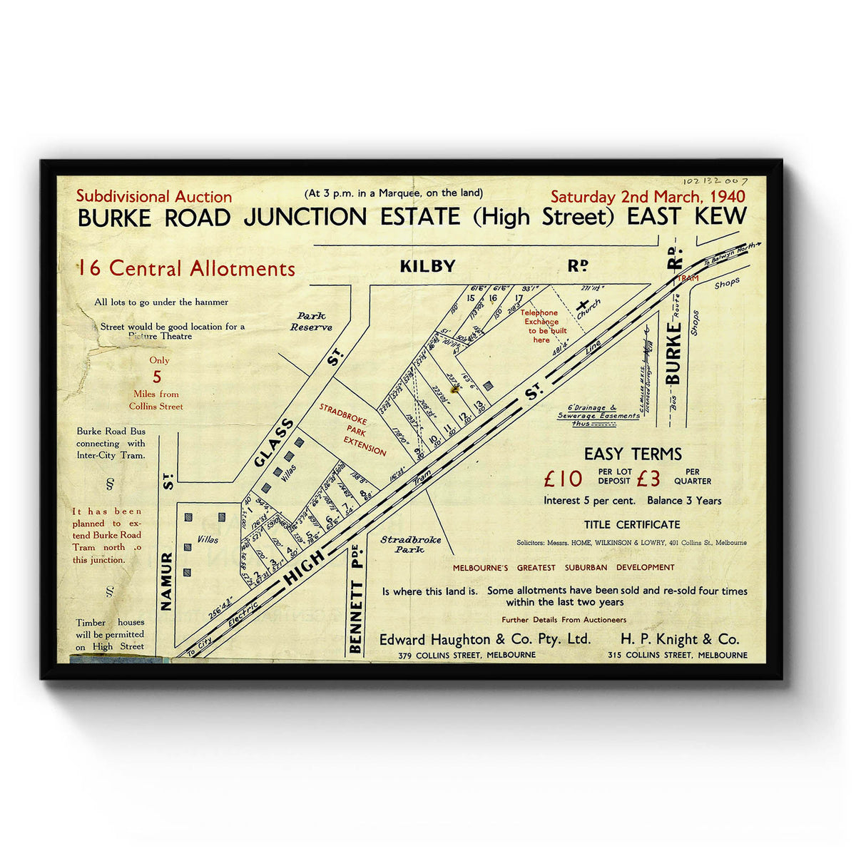 Kew, Victoria Australia Vintage Map #130 (1940) – Vintage Maps