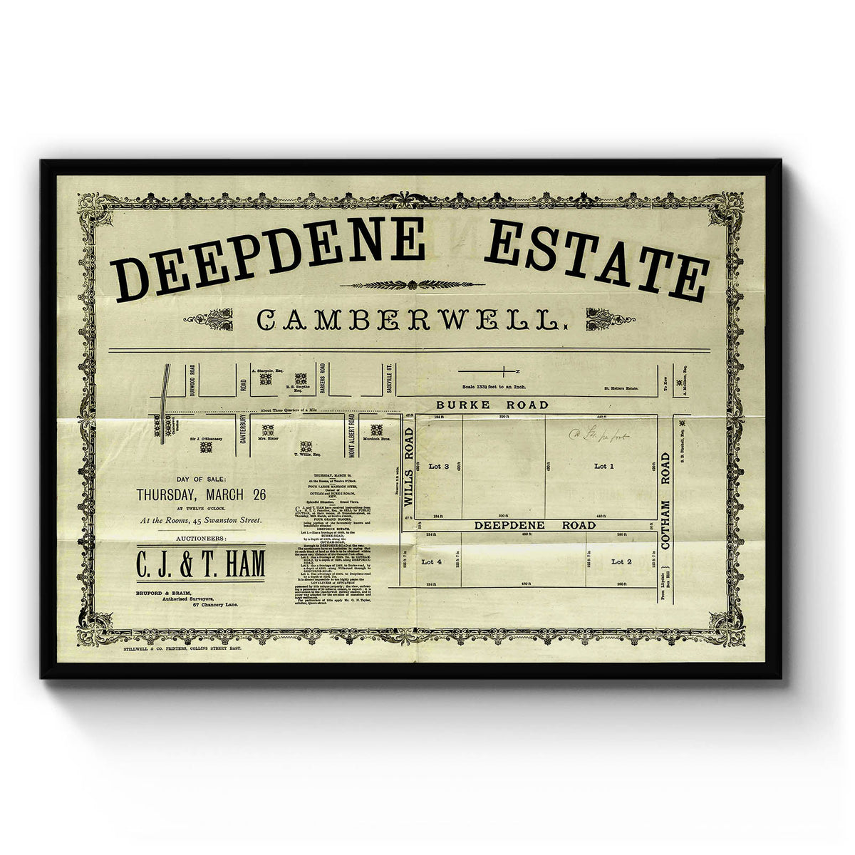 Camberwell, Victoria Australia Vintage Map #82 (1885) – Vintage Maps