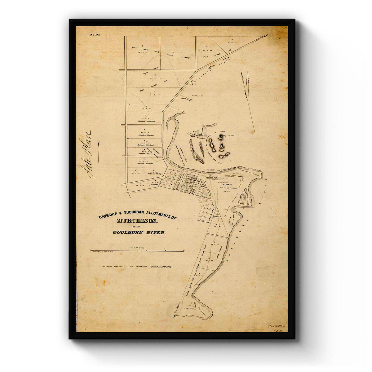 Murchison, Victoria Australia Vintage Map #4 (1855) – Vintage Maps
