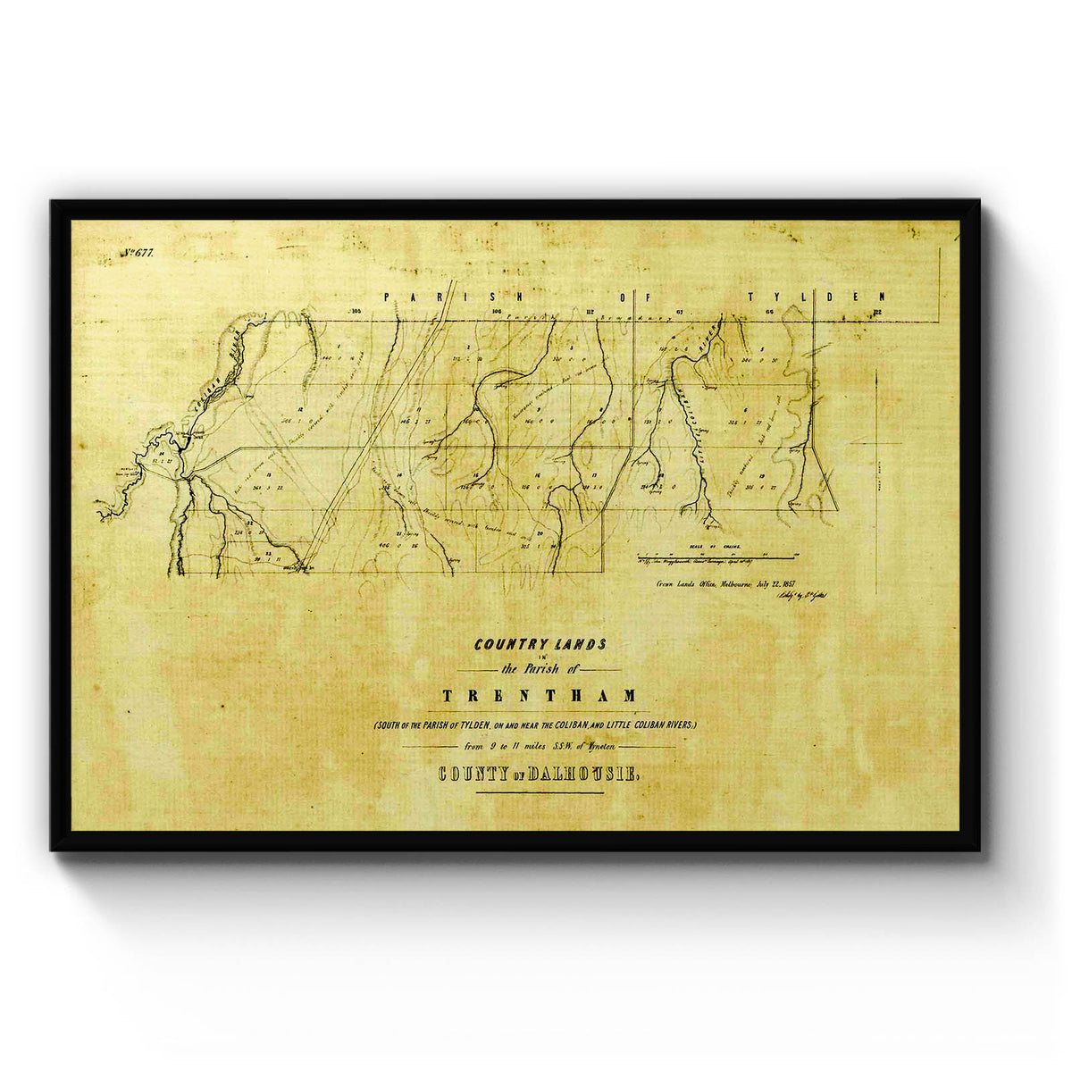 Trentham, Victoria Australia Vintage Map #2 (1857) – Vintage Maps