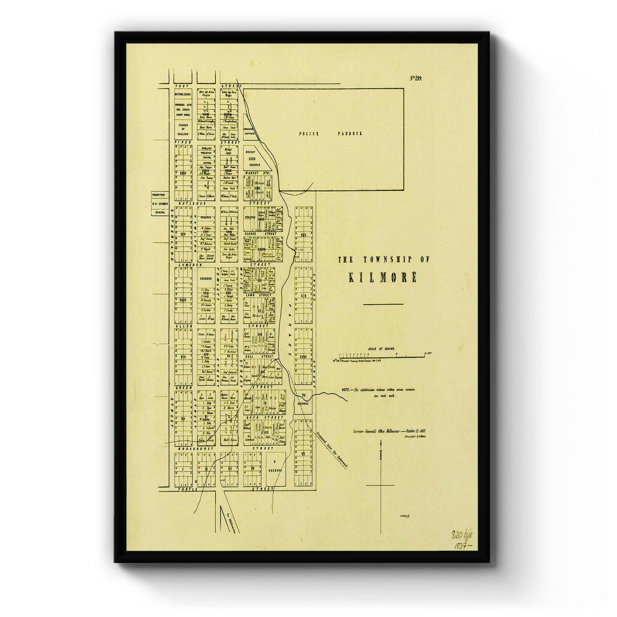 Kilmore, Victoria Australia Vintage Map #3 (1855) – Vintage Maps
