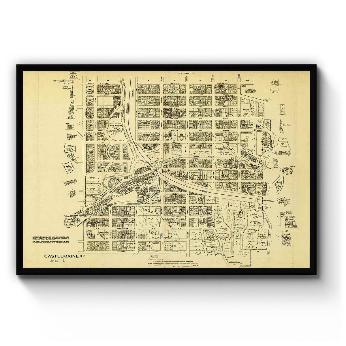 Castlemaine, Victoria Australia Vintage Map #18 (1957) – Vintage Maps