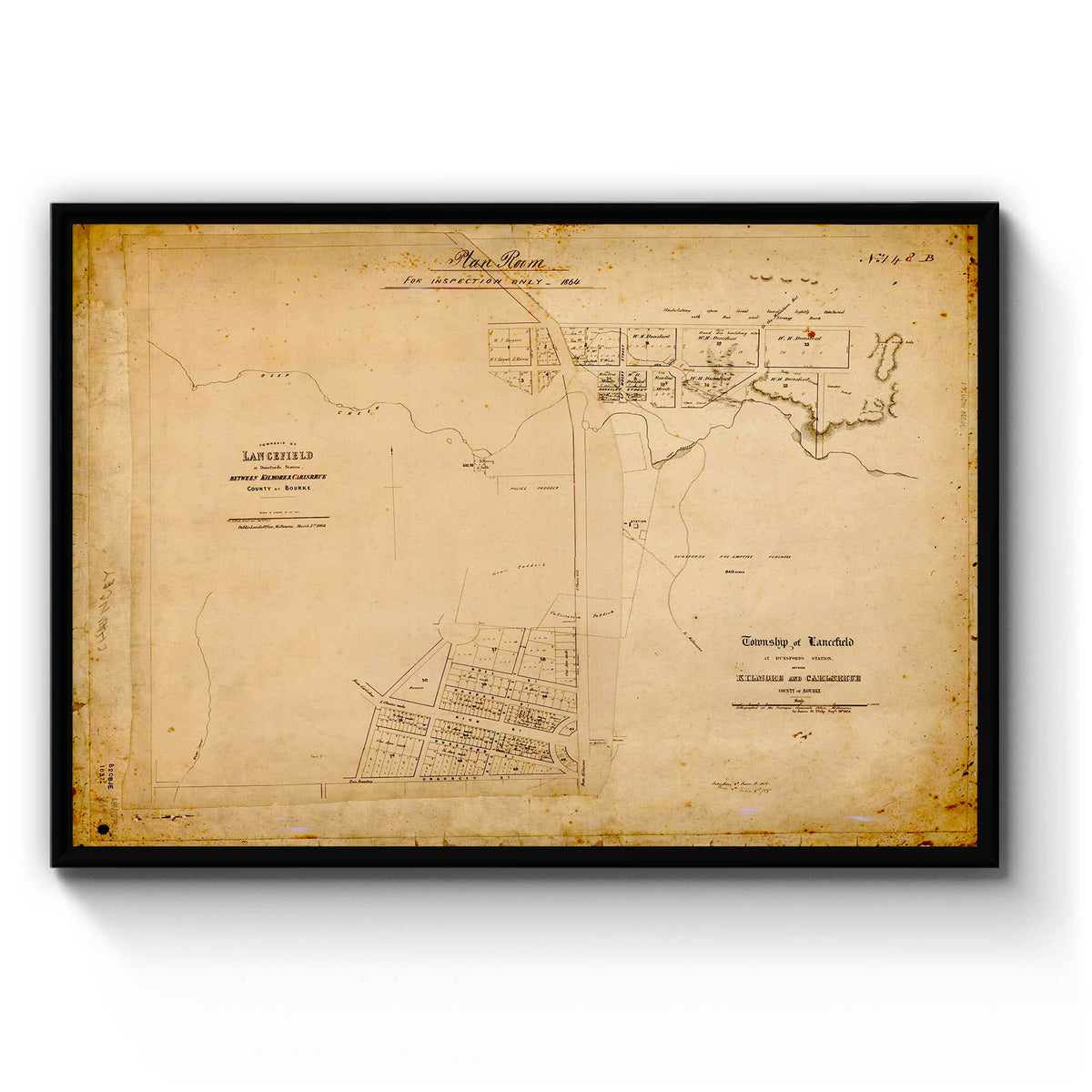 Lancefield, Victoria Australia Vintage Map #9 (1854) – Vintage Maps