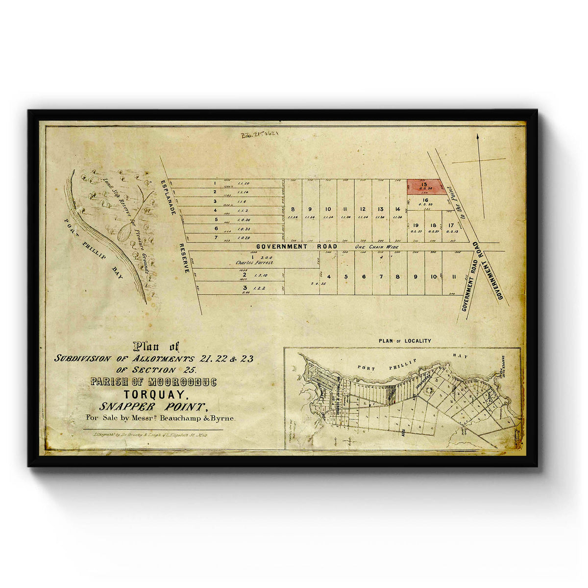 Mount Eliza, Victoria Australia Vintage Map #3 (186-?) – Vintage Maps