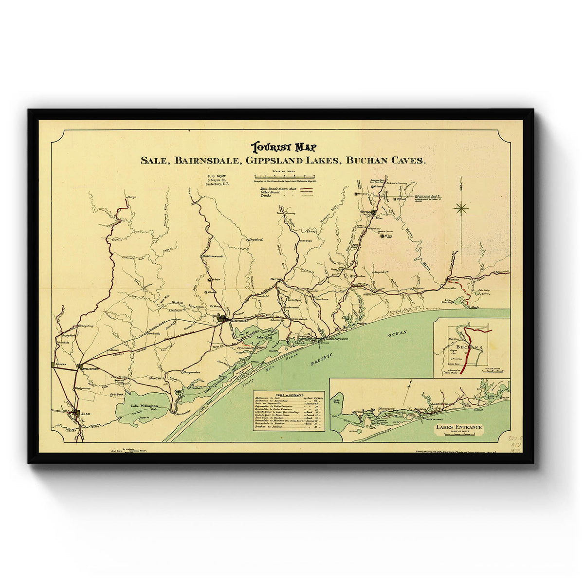 Bairnsdale, Victoria Australia Vintage Map #16 (1933) – Vintage Maps