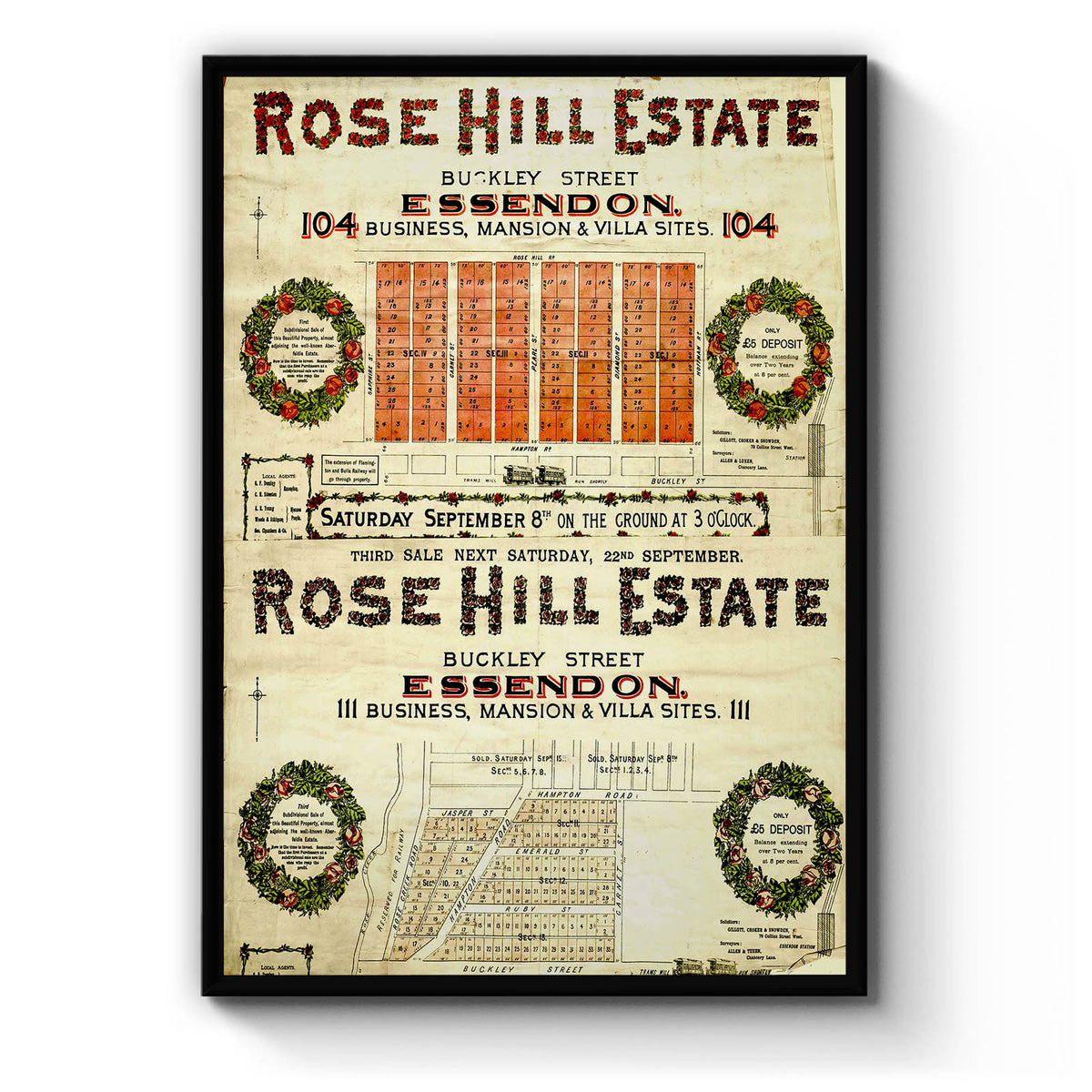 Essendon, Victoria Australia Vintage Map #9 (1888) – Vintage Maps