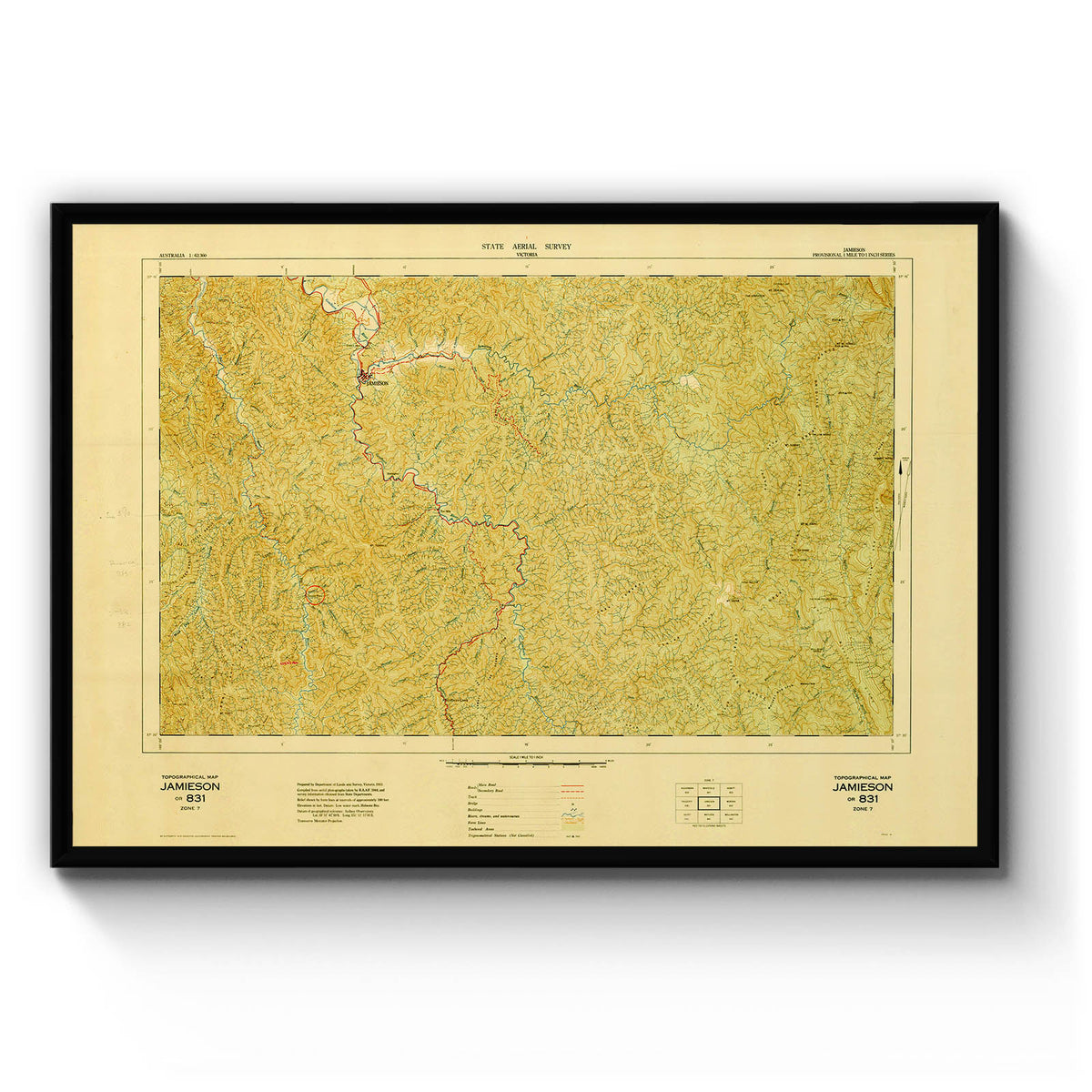 Jamieson, Victoria Australia Vintage Map #4 (1953) – Vintage Maps