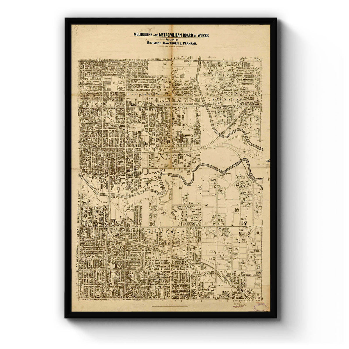 Hawthorn, Victoria Australia Vintage Map #217 (1896) – Vintage Maps