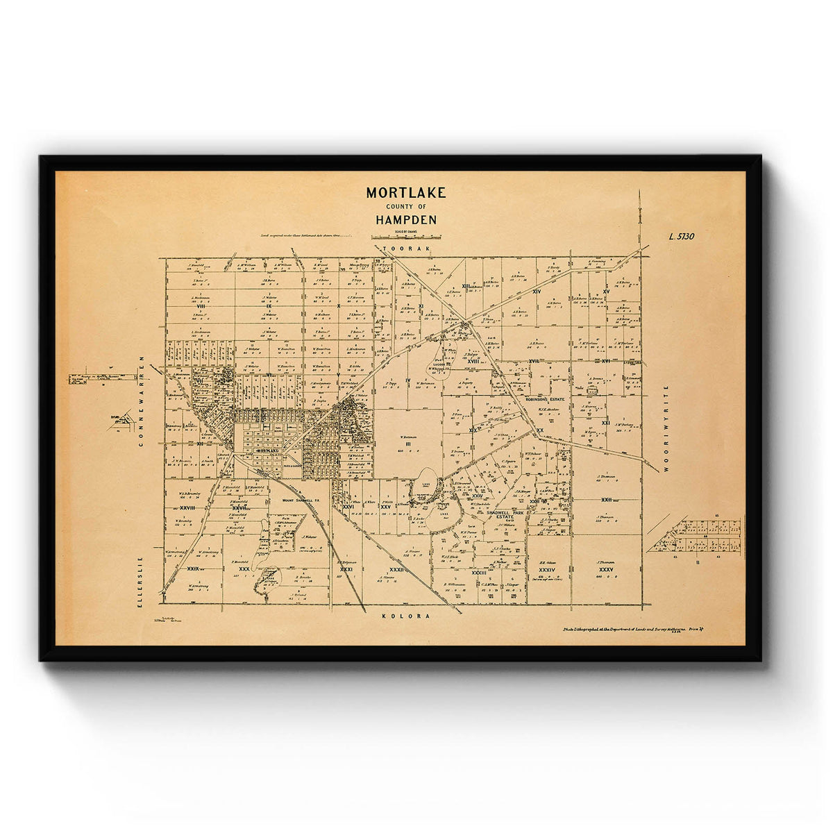 Mortlake, Victoria Australia Vintage Map #11 (1935) – Vintage Maps