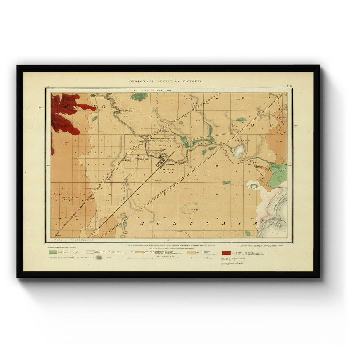 Little River, Victoria Australia Vintage Map #3 (1863) – Vintage Maps