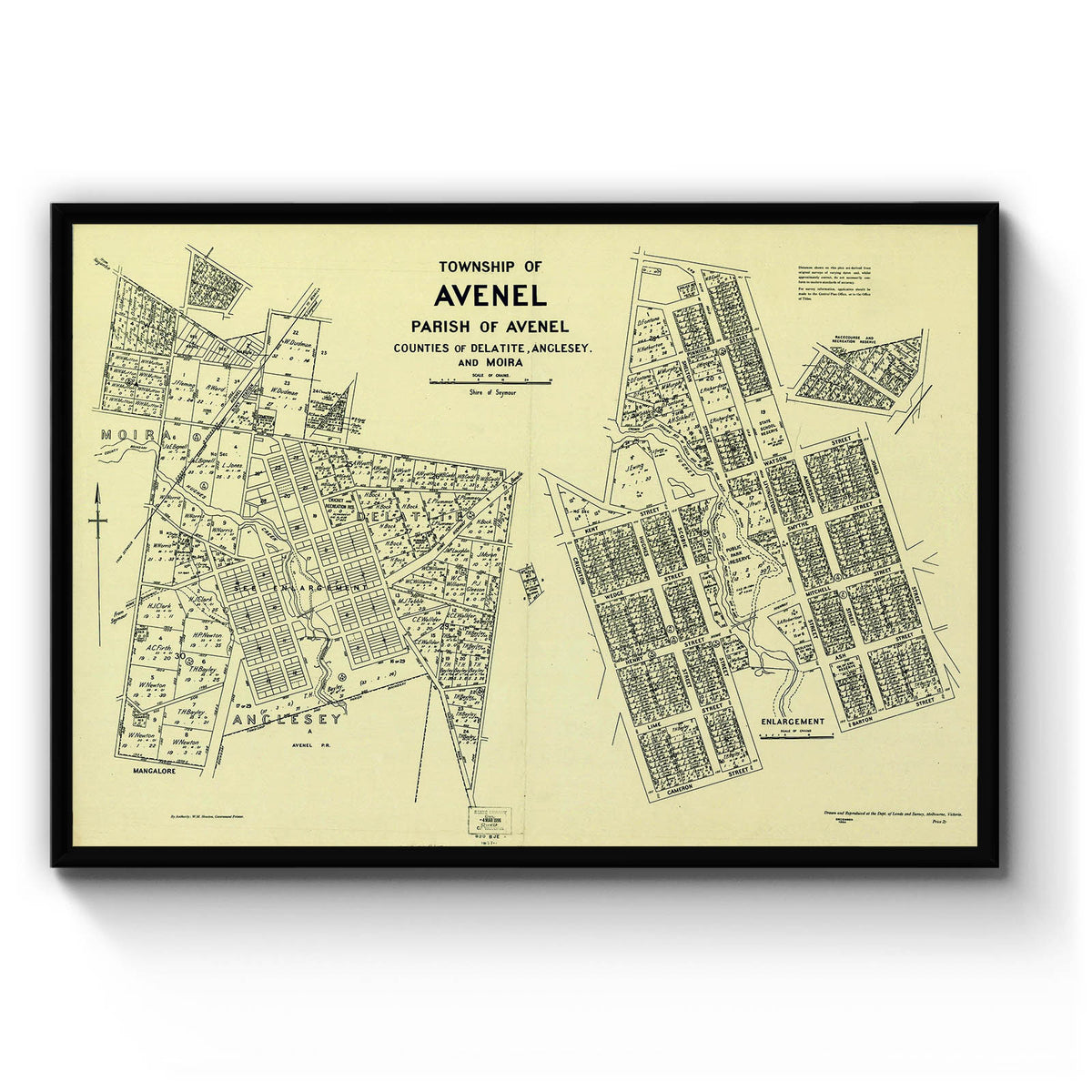 Avenel, Victoria Australia Vintage Map #4 (1954) – Vintage Maps