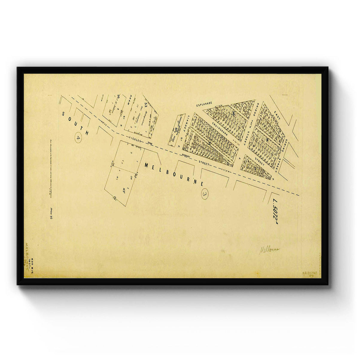 Port Melbourne, Victoria Australia Vintage Map #15 (1896) – Vintage Maps