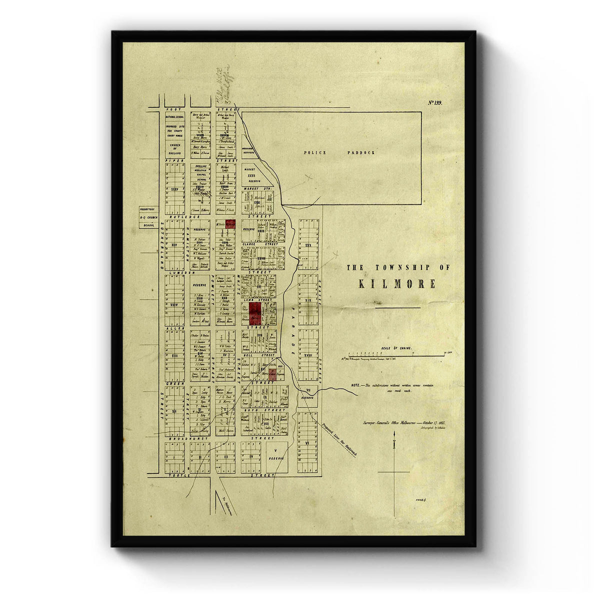 Kilmore, Victoria Australia Vintage Map #4 (1855) – Vintage Maps