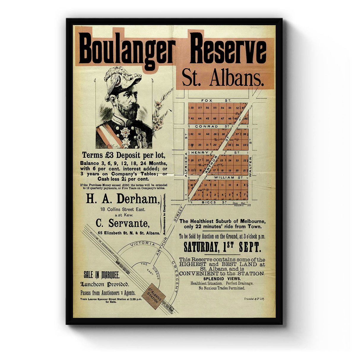 St Albans, Victoria Australia Vintage Map #1 (1888) – Vintage Maps