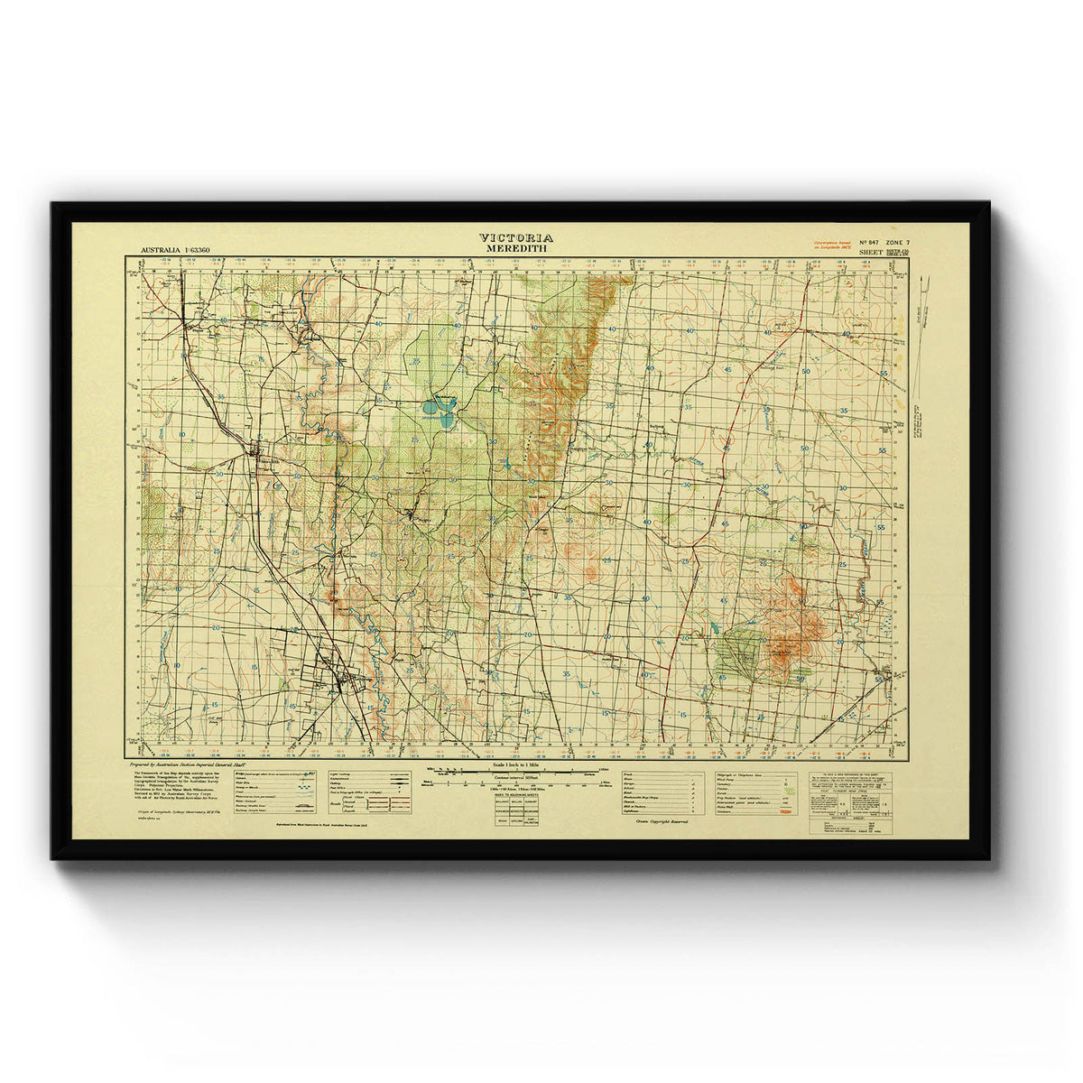 Meredith, Victoria Australia Vintage Map #3 (1953) – Vintage Maps