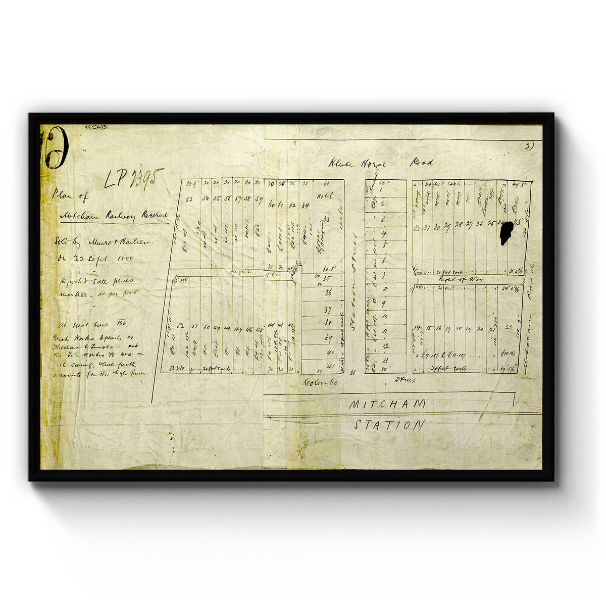 Mitcham, Victoria Australia Vintage Map #7 (1888) – Vintage Maps