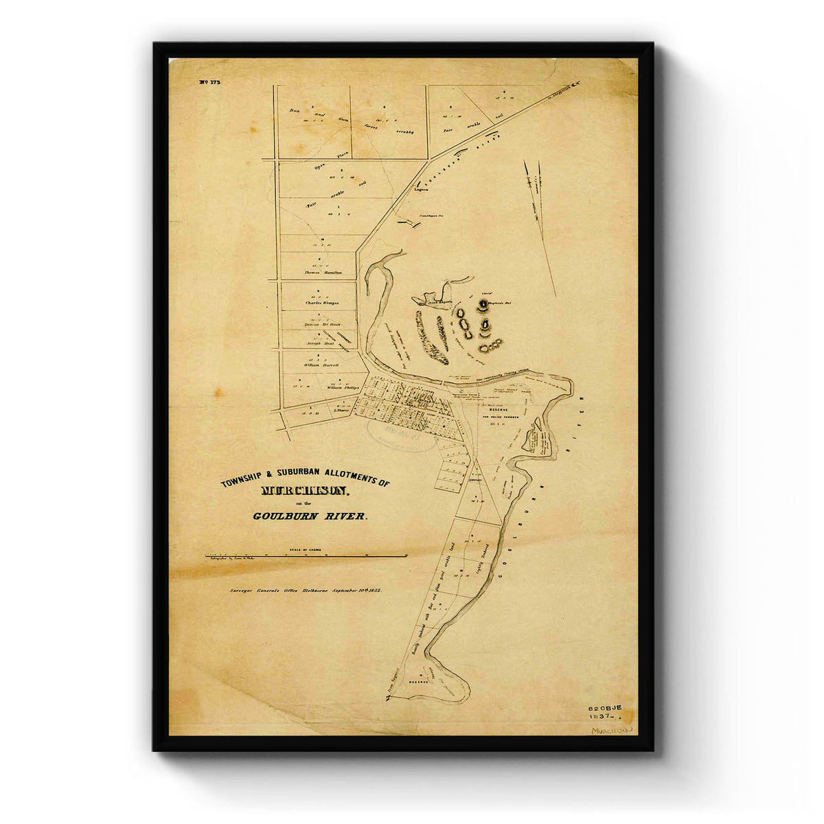 Murchison, Victoria Australia Vintage Map #3 (1855) – Vintage Maps