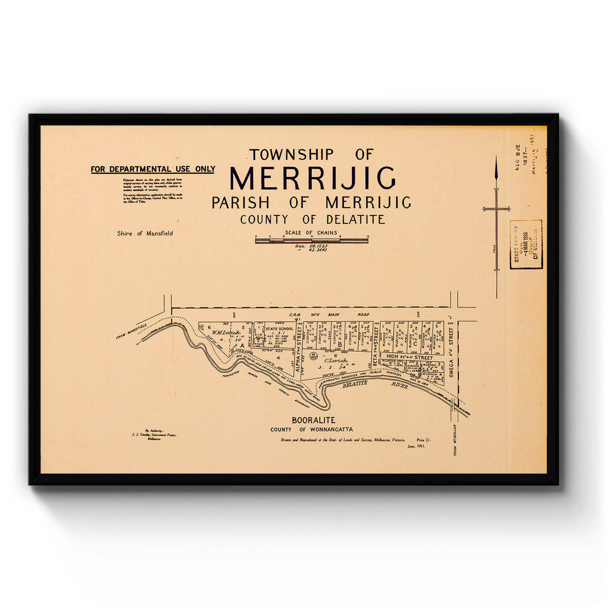 Merrijig, Victoria Australia Vintage Map #2 (1951) – Vintage Maps