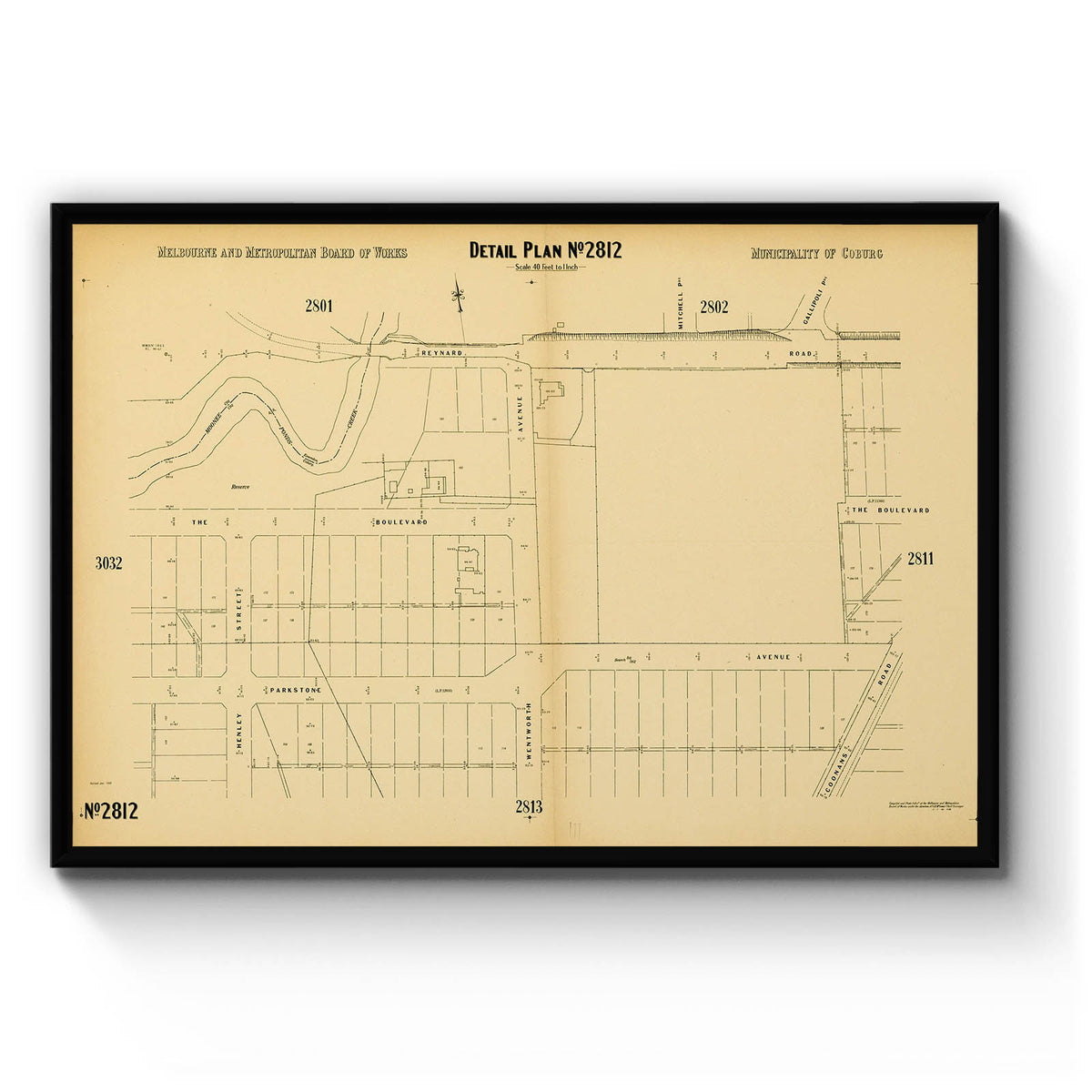 Coburg, Victoria Australia Vintage Map #81 (1946) – Vintage Maps