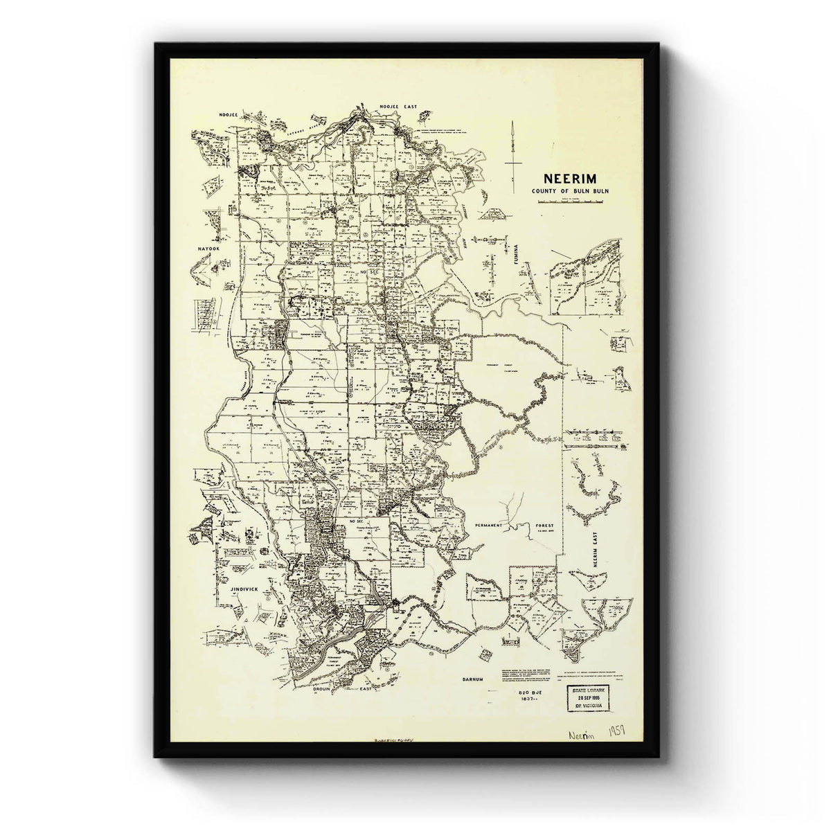 Neerim, Victoria Australia Vintage Map #2 (1959) – Vintage Maps