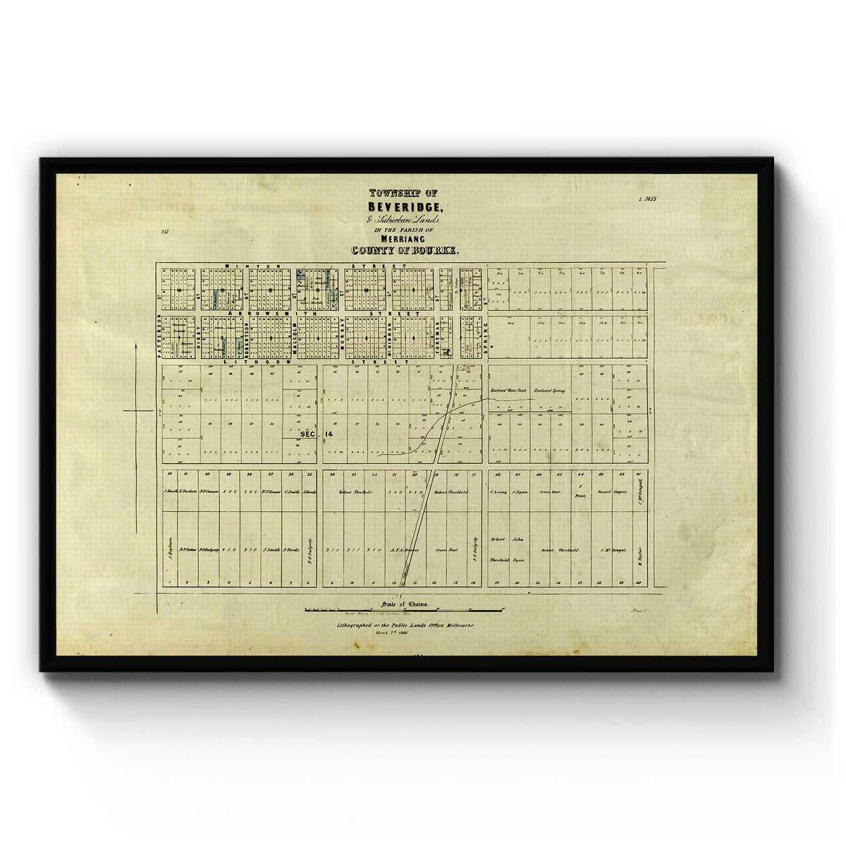 Beveridge, Victoria Australia Vintage Map #2 (1866) – Vintage Maps