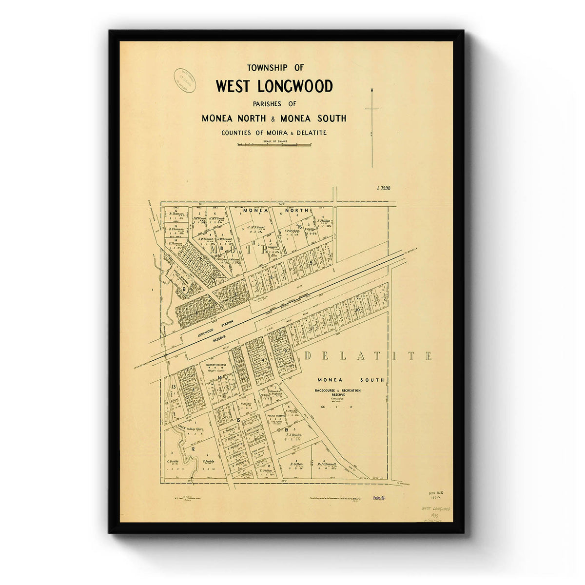 Longwood, Victoria Australia Vintage Map #3 (1930) – Vintage Maps