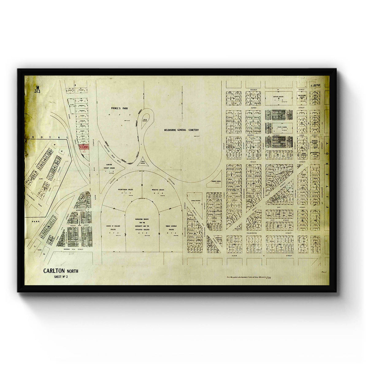 Carlton, Victoria Australia Vintage Map #43 (1878) – Vintage Maps