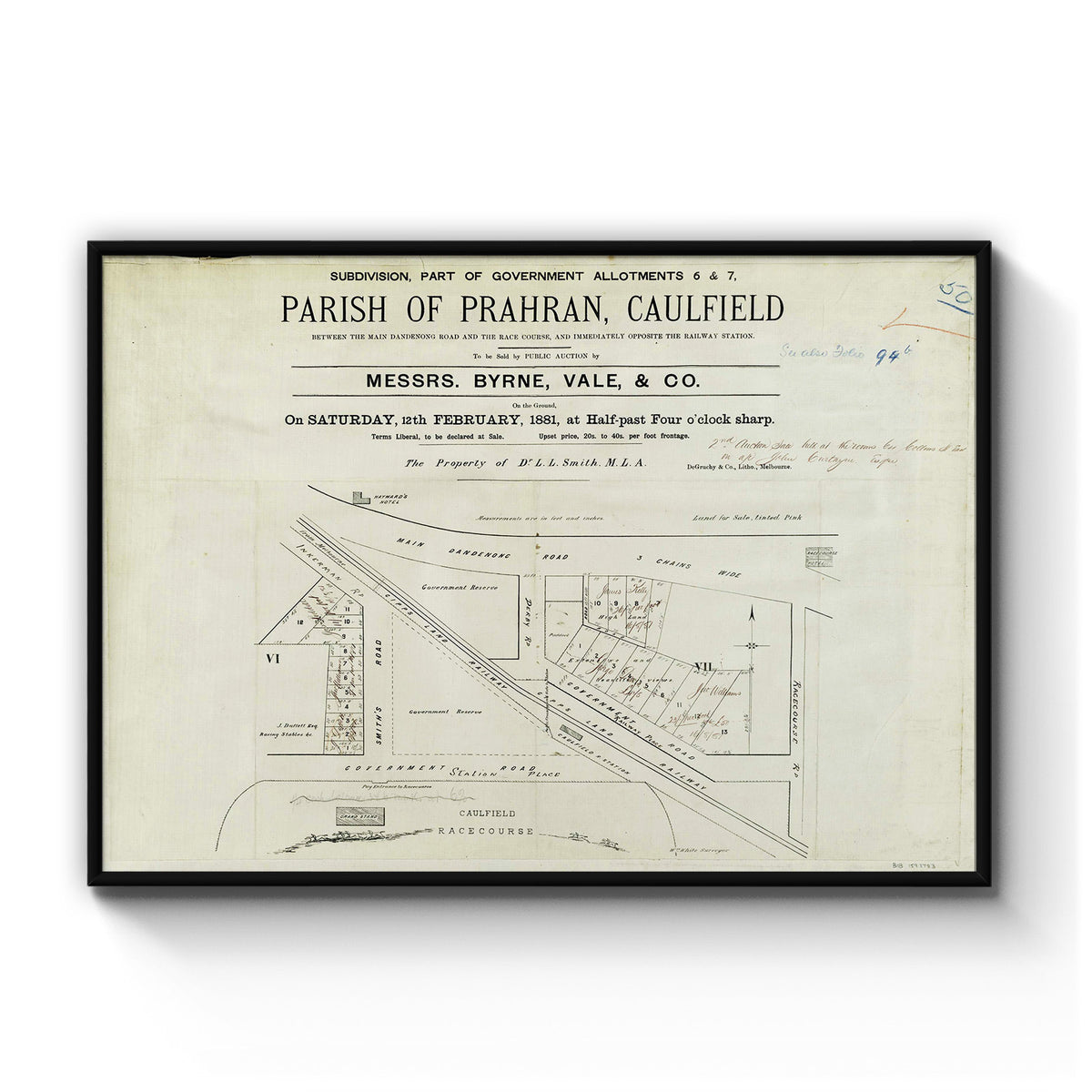 Caulfield, Victoria Australia Vintage Map #30 (1881) – Vintage Maps