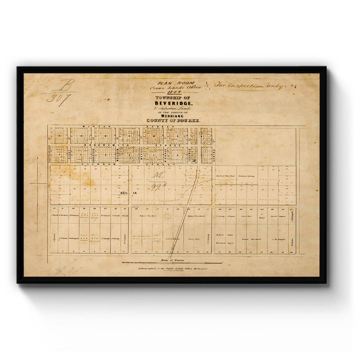 Beveridge, Victoria Australia Vintage Map #4 (1858) – Vintage Maps