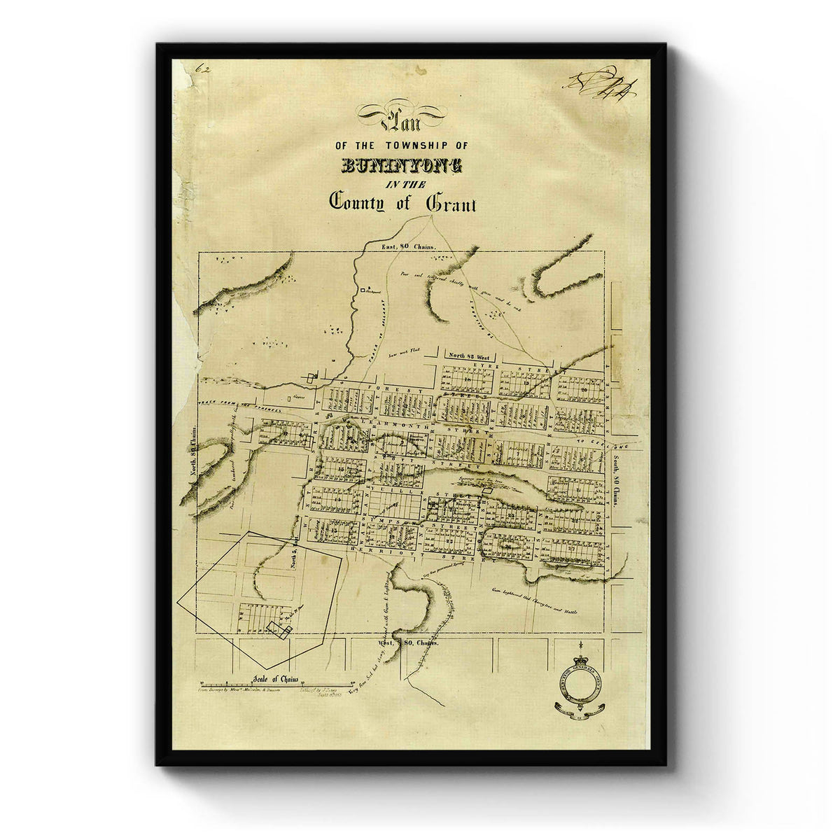 Buninyong, Victoria Australia Vintage Map #10 (1853) – Vintage Maps