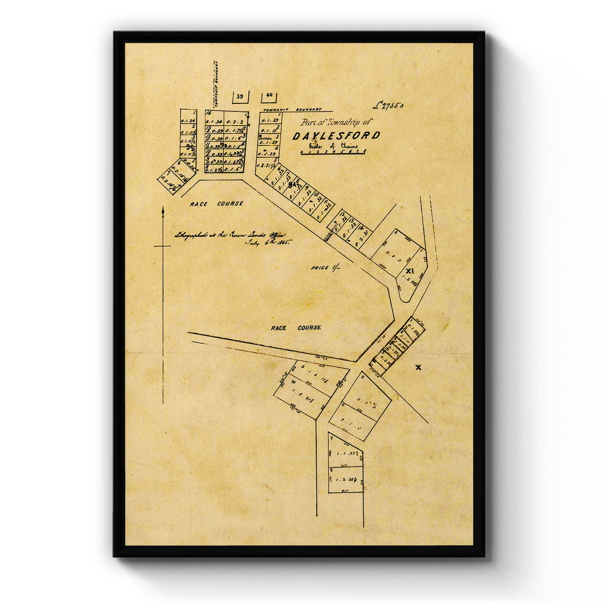 Daylesford, Victoria Australia Vintage Map #3 (1856) – Vintage Maps