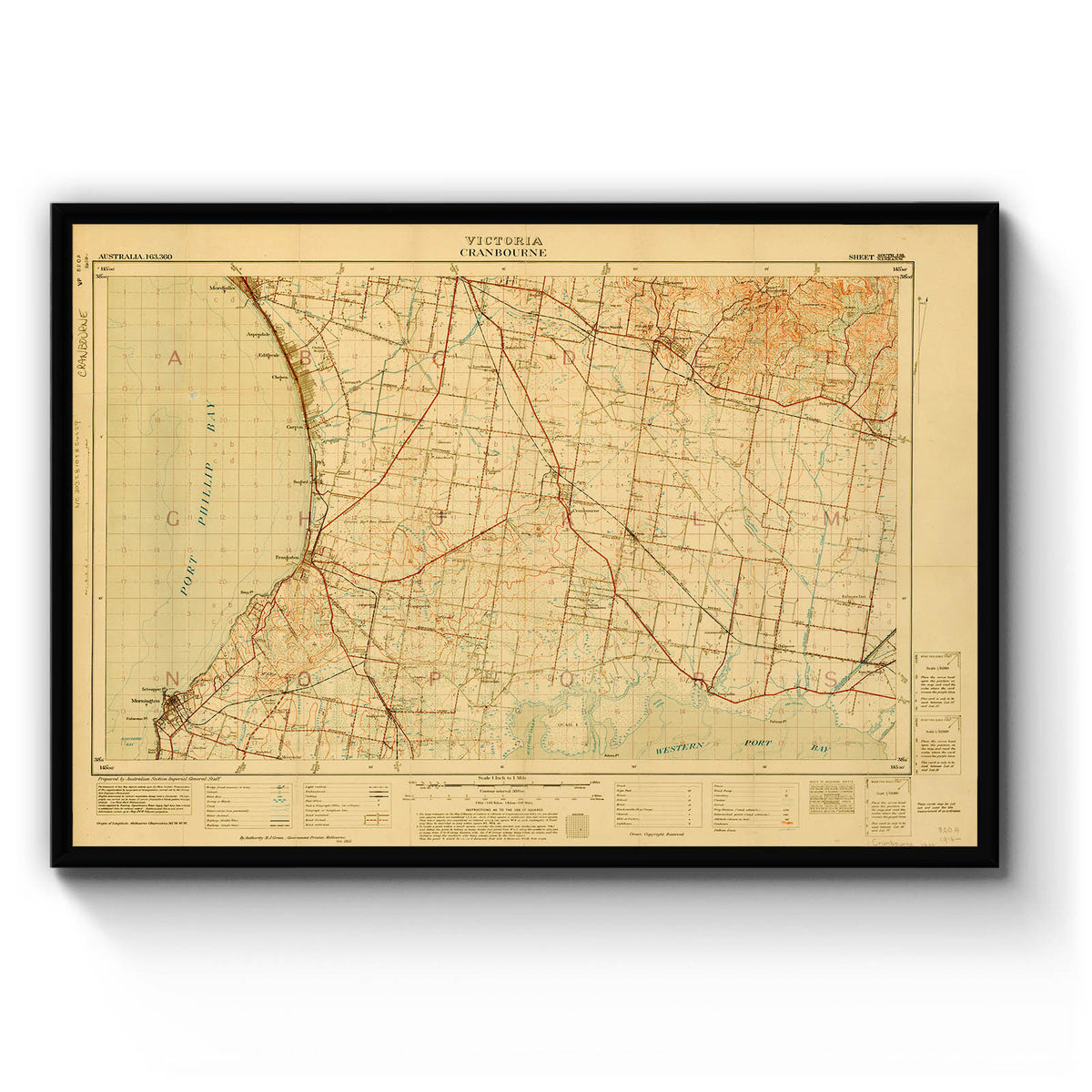 Cranbourne, Victoria Australia Vintage Map #14 (1925) – Vintage Maps