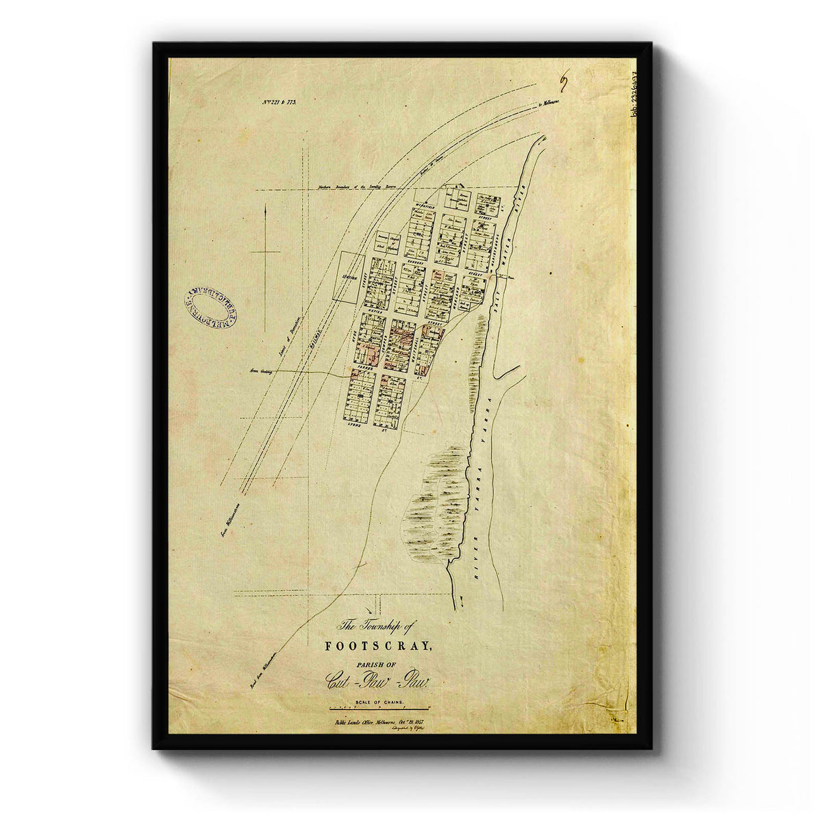 Footscray, Victoria Australia Vintage Map #85 (1857) – Vintage Maps