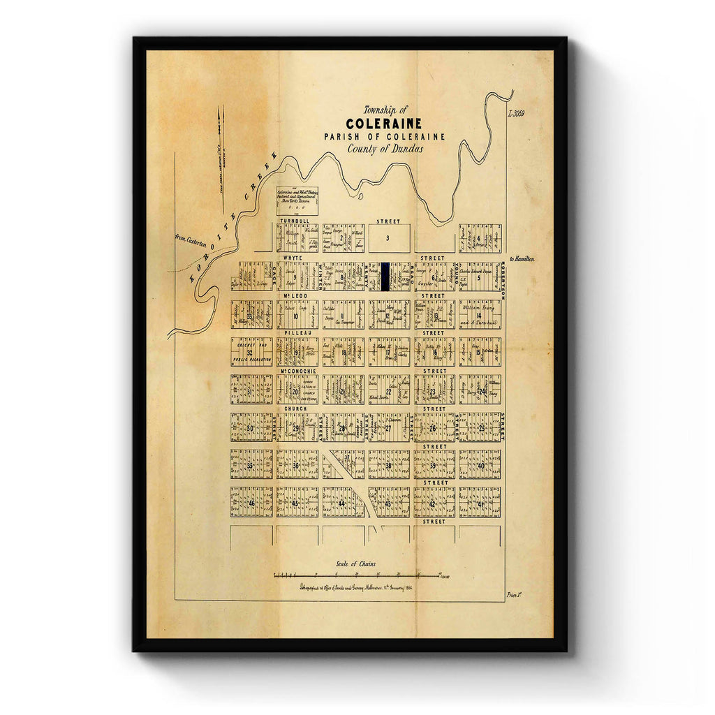 Coleraine, Victoria Vintage Maps