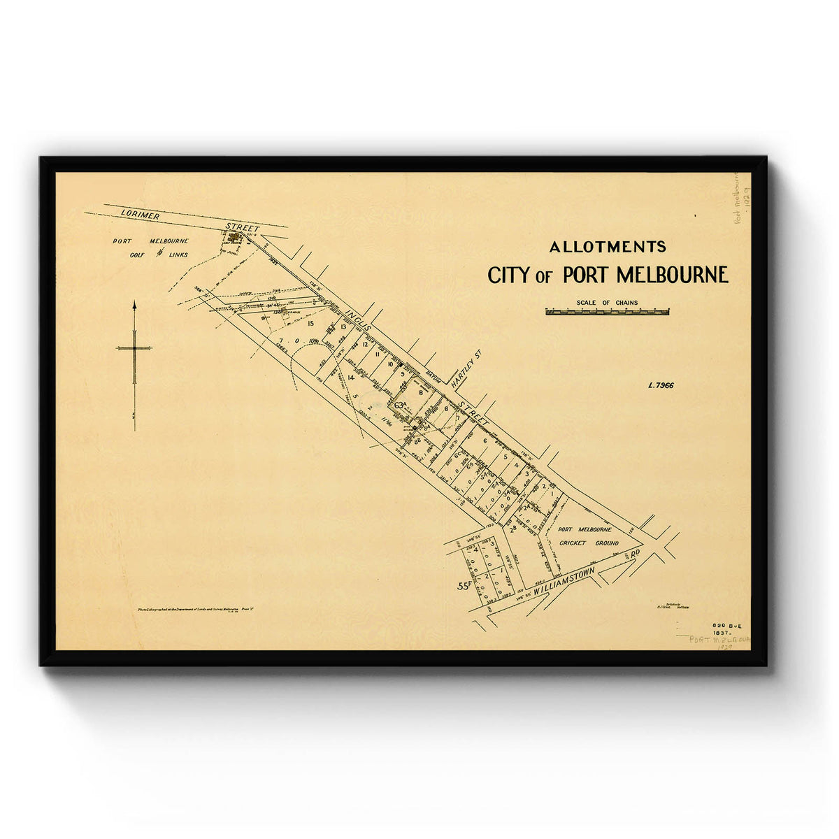 Port Melbourne, Victoria Australia Vintage Map #121 (1929) – Vintage Maps