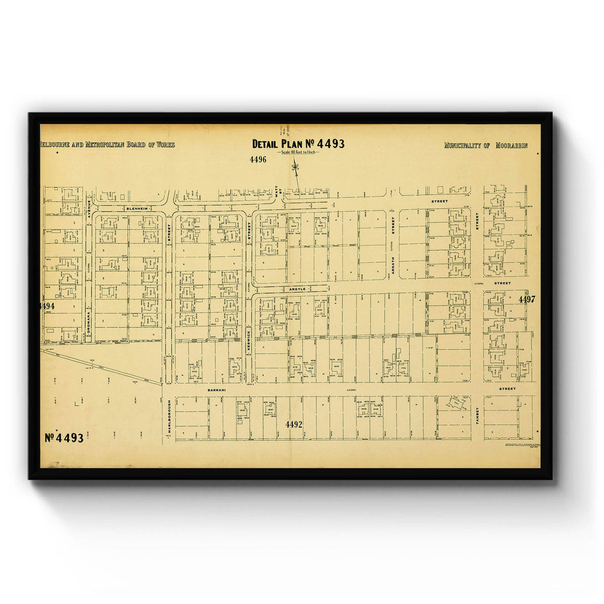 Bentleigh, Victoria Australia Vintage Map #2 (1954) – Vintage Maps
