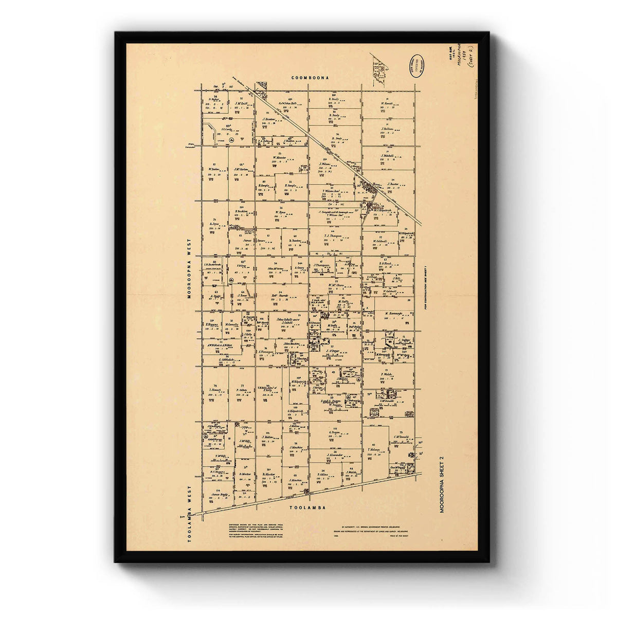 Shepparton, Victoria Australia Vintage Map #7b (1959) – Vintage Maps