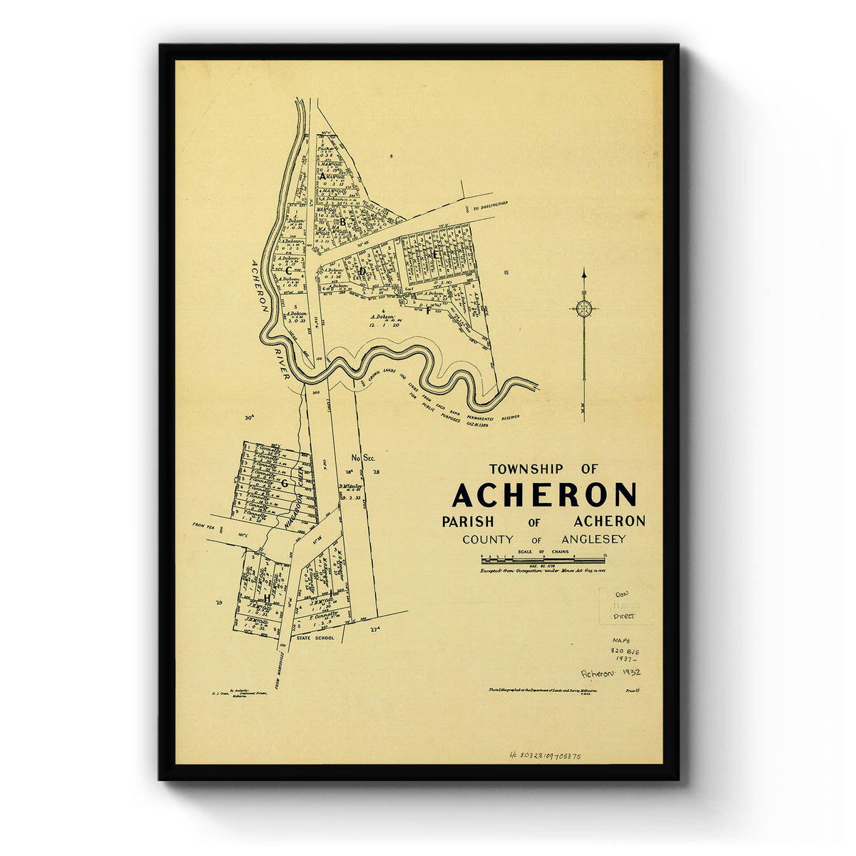 Acheron, Victoria Australia Vintage Map #3 (1932) – Vintage Maps
