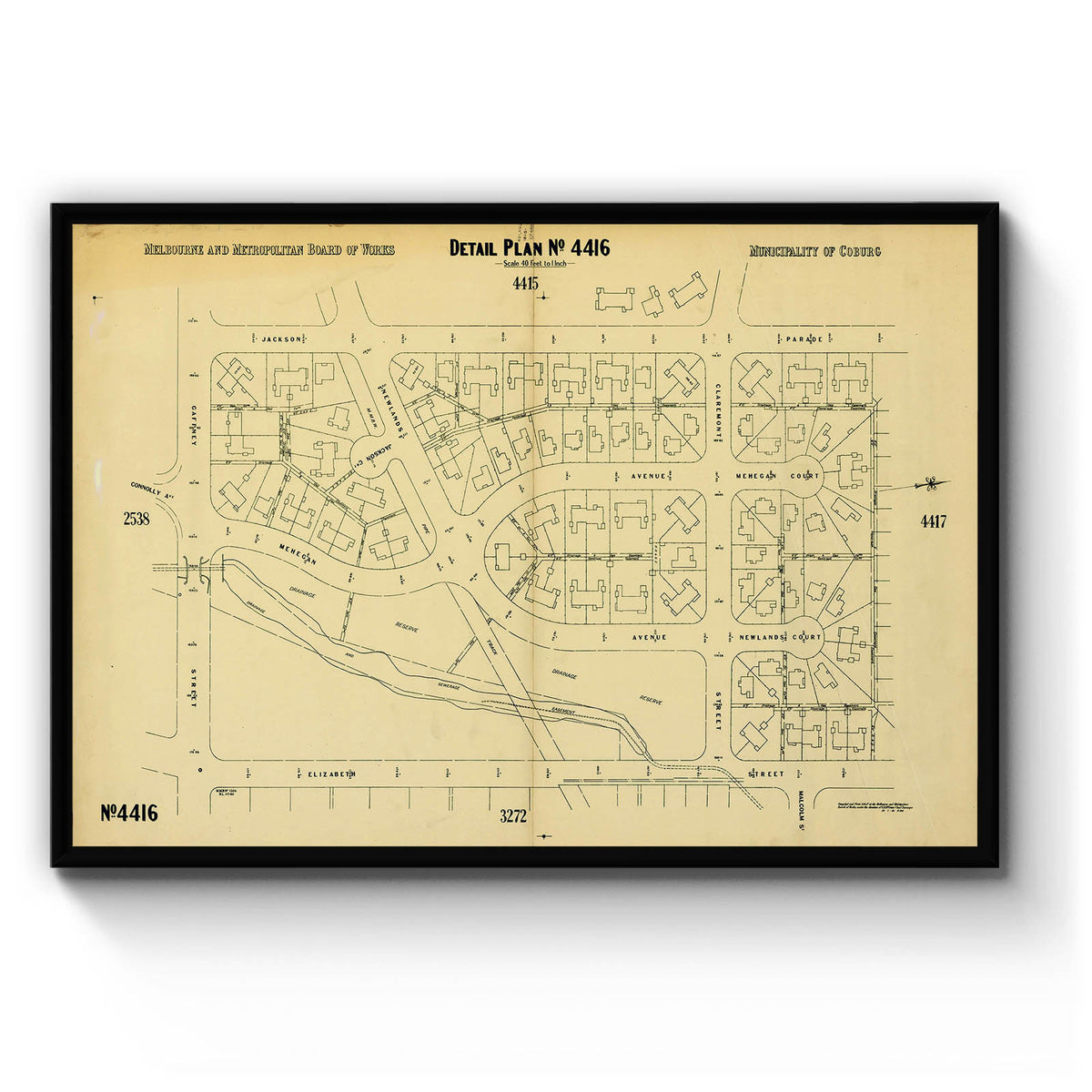 Coburg, Victoria Australia Vintage Map #78 (1946) – Vintage Maps