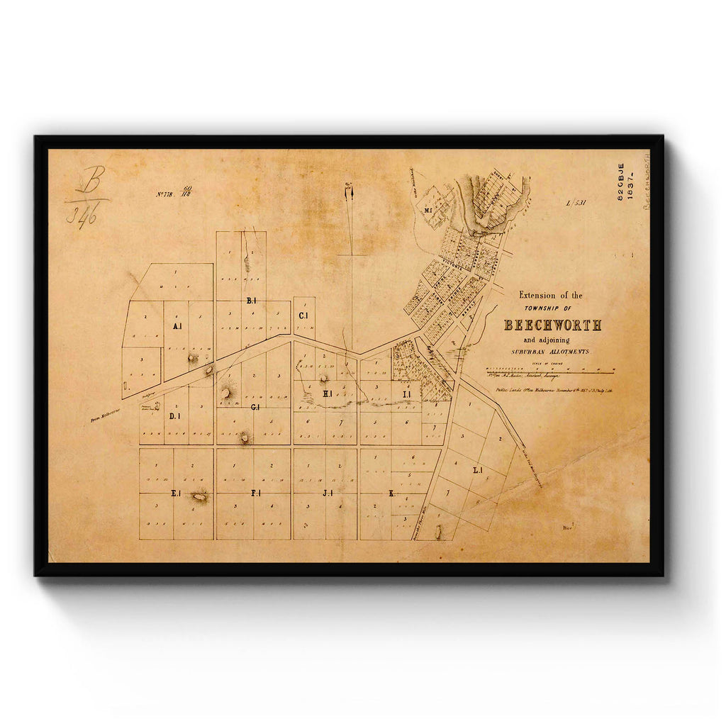 Beechworth, Victoria Vintage Maps