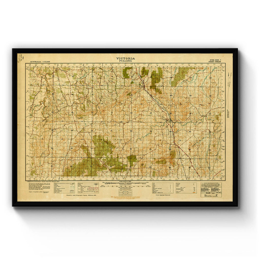 Pyalong, Victoria Vintage Maps