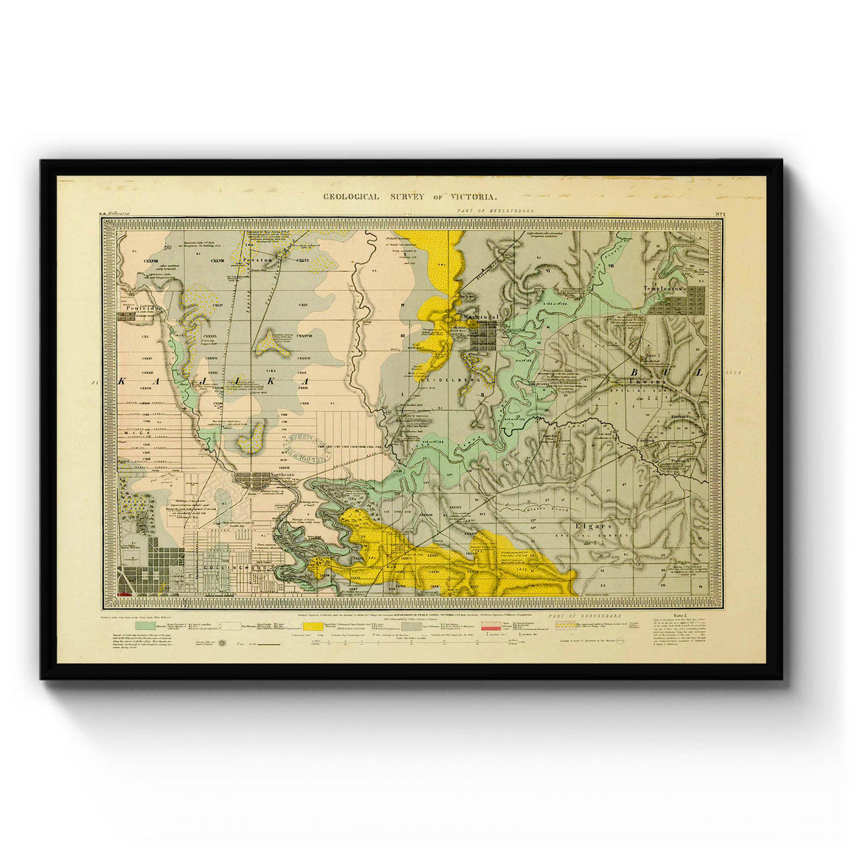 Collingwood, Victoria Australia Vintage Map #5 (1860) – Vintage Maps