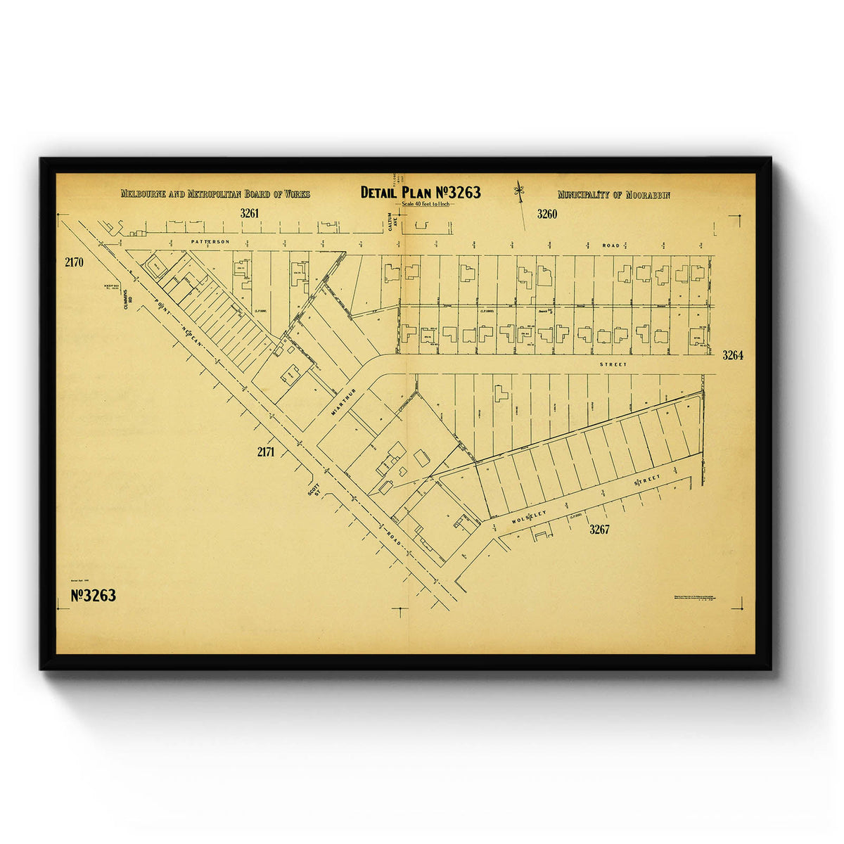 Bentleigh, Victoria Australia Vintage Map #6 (1946) – Vintage Maps